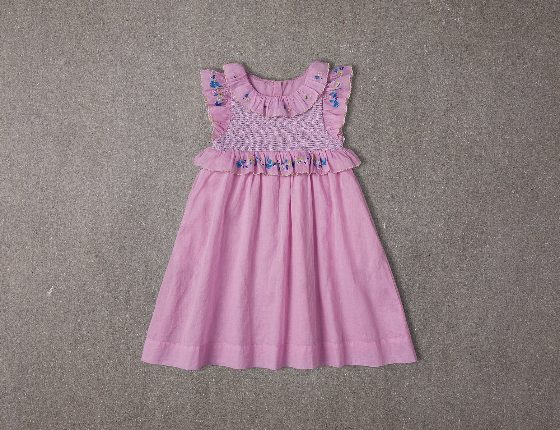 Coco Dress | Above knee purple cotton birthday dress with floral ...